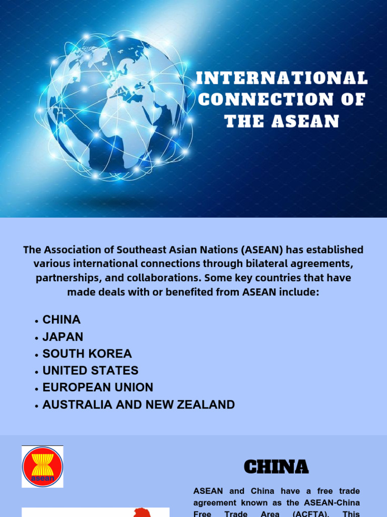 ASEAN InternationalConnections | PDF | Market Access | Trade Agreements