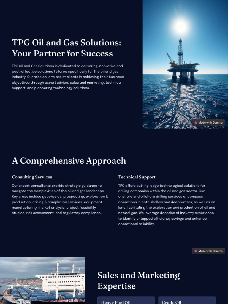 TPG Oil and Gas Solutions Your Partner For Success | PDF | Petroleum ...