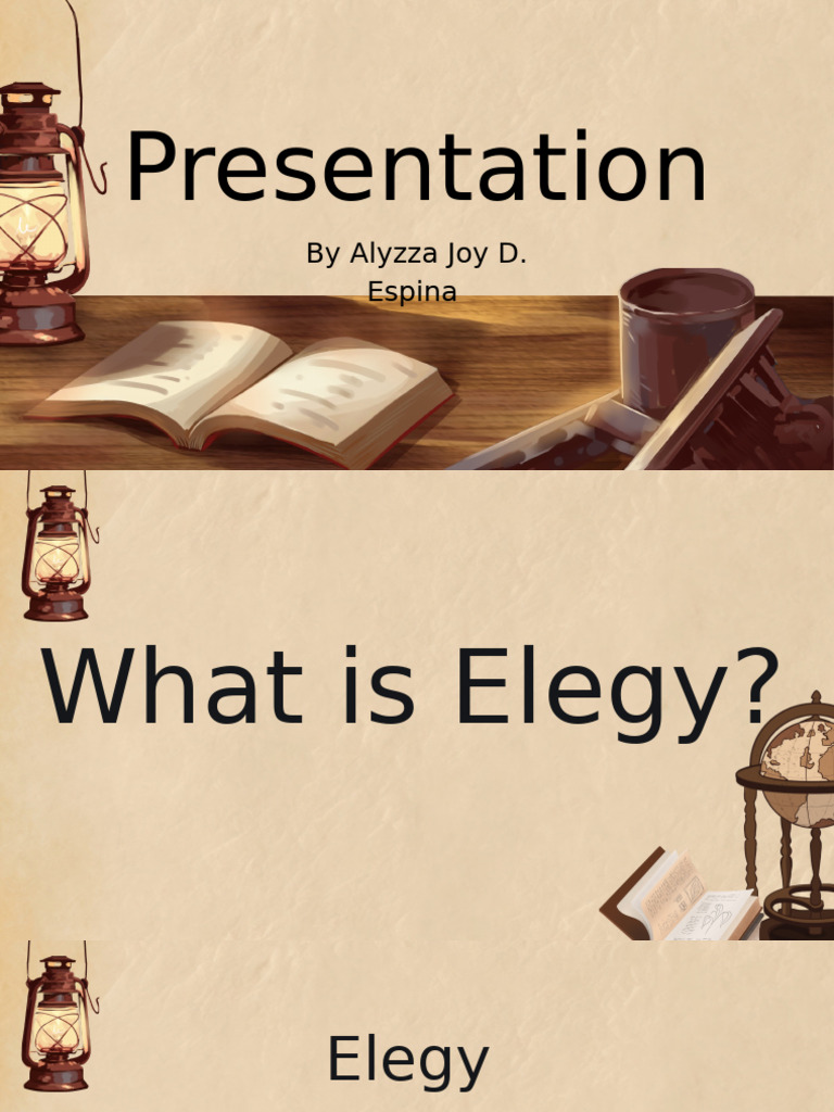 Understanding Elegy: Types and Emotions | PDF