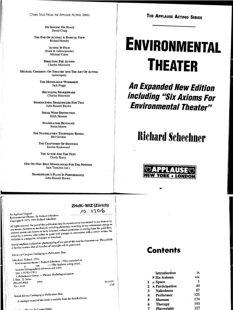 Schechner EnvironmentalTheater | PDF | Theatre
