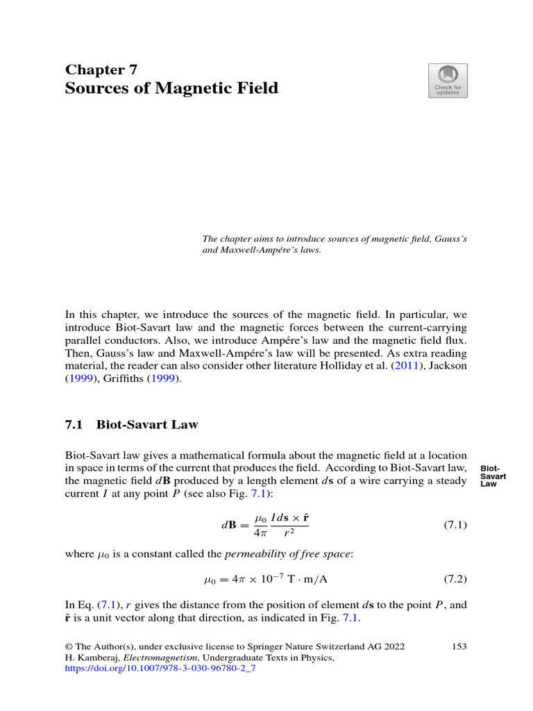 Lecture 4 - Sources of Magnetic Field | PDF | Flux | Magnetic Field