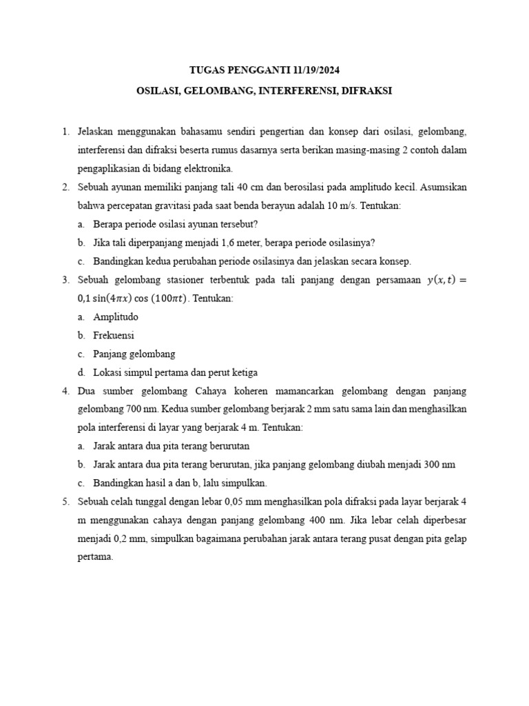 Tugas Pengganti 19 Nov 24 | PDF