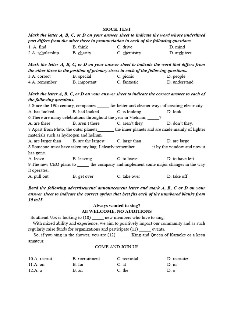 MOCK TEST | PDF | Climate Change | Greenhouse Gas