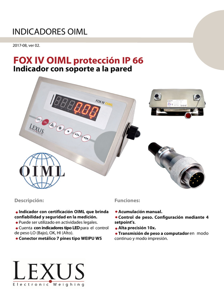 Catalago Fox IV Oiml | PDF