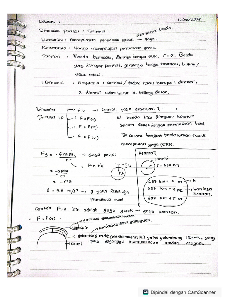 Catatan 1 - Mekanika Klasik - Khansa Jalilah | PDF