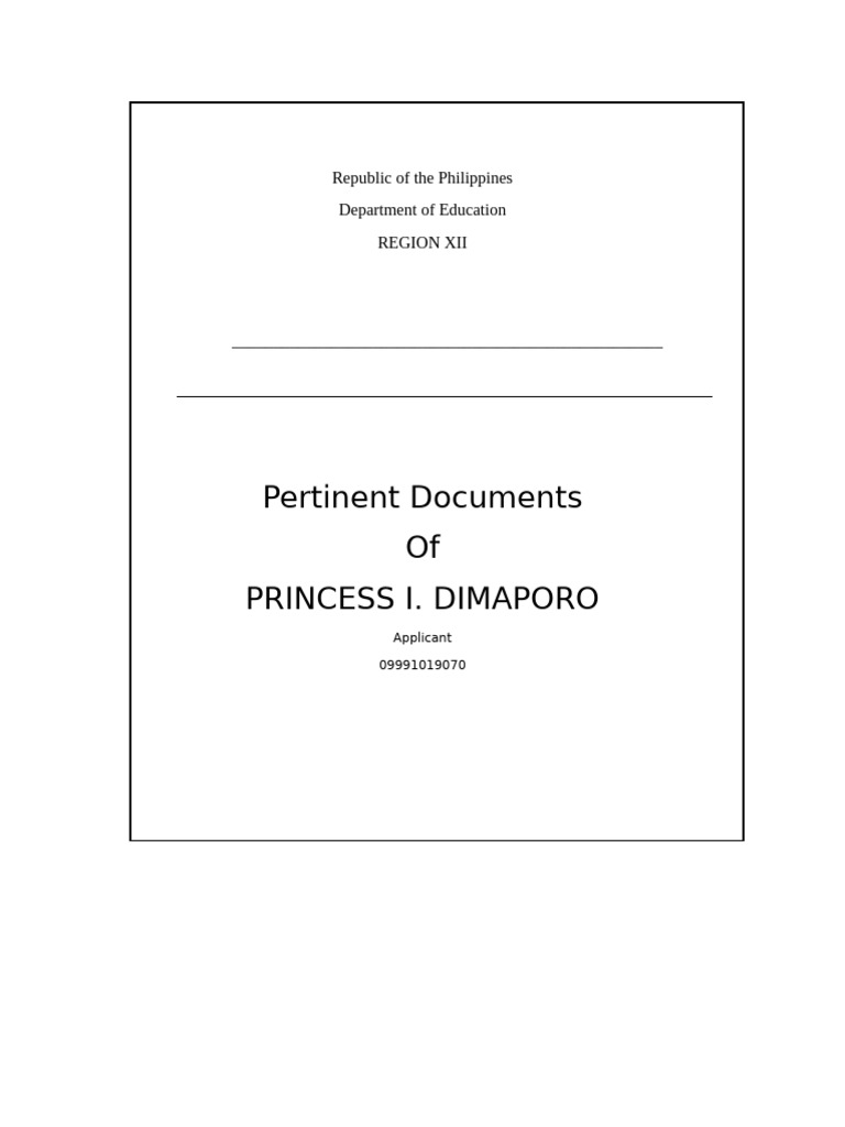 Frontpage Applicant | PDF