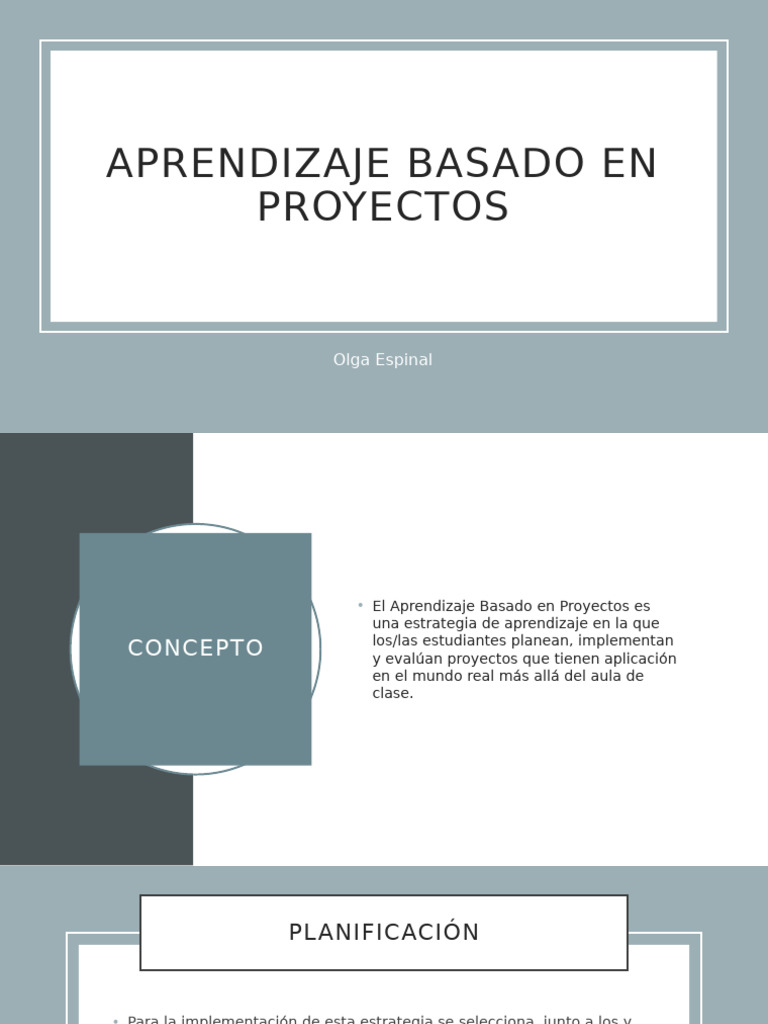 Aprendizaje Basado en Proyectos | PDF