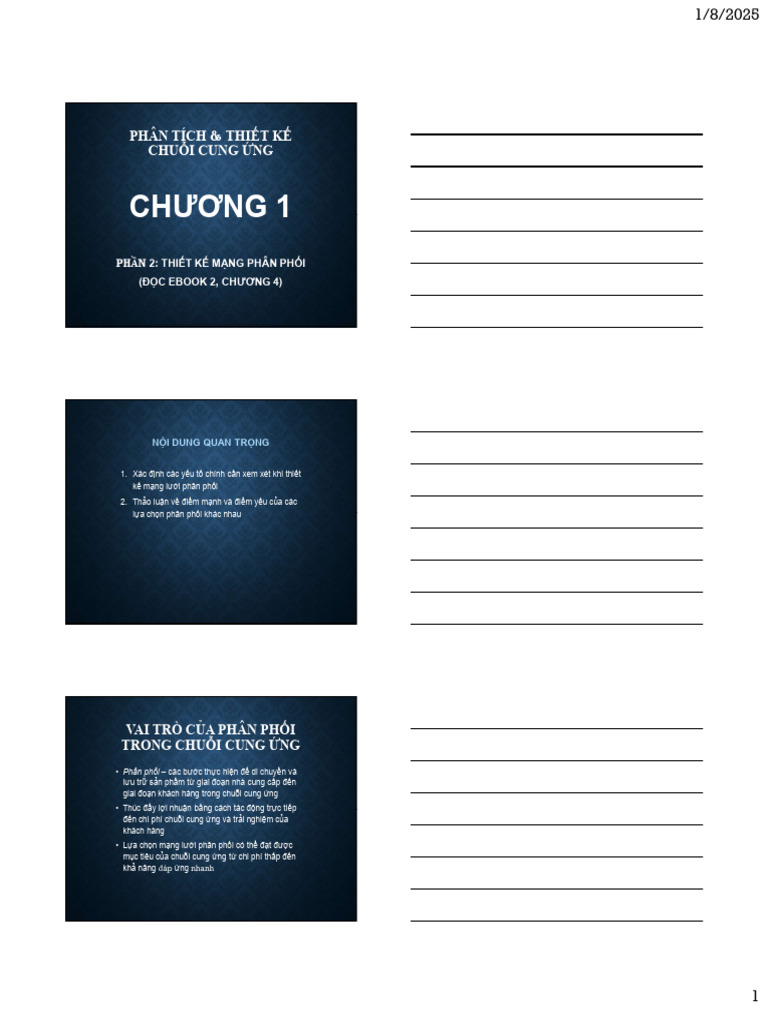 Chương 1 - Phần 2 - Distribution network design | PDF