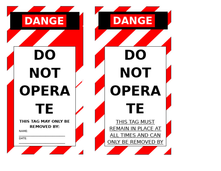 LOTO Example 1 | PDF