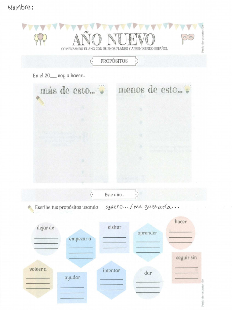 Ano Nuevo 2025 Propositos | PDF