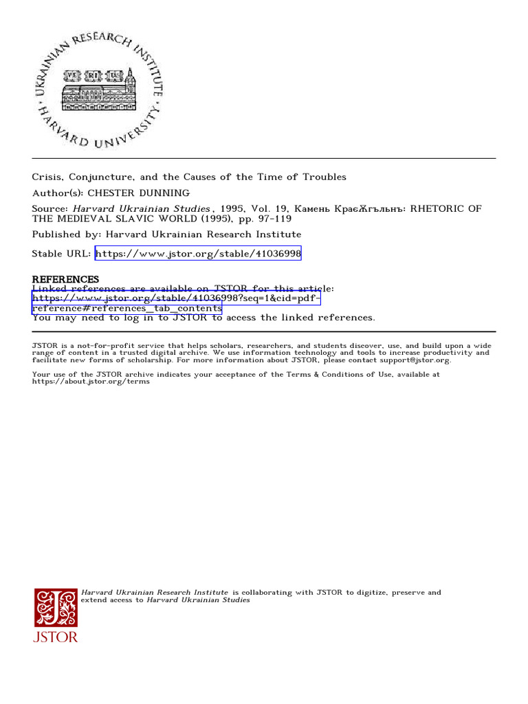 Causes of Russia's Time of Troubles | PDF