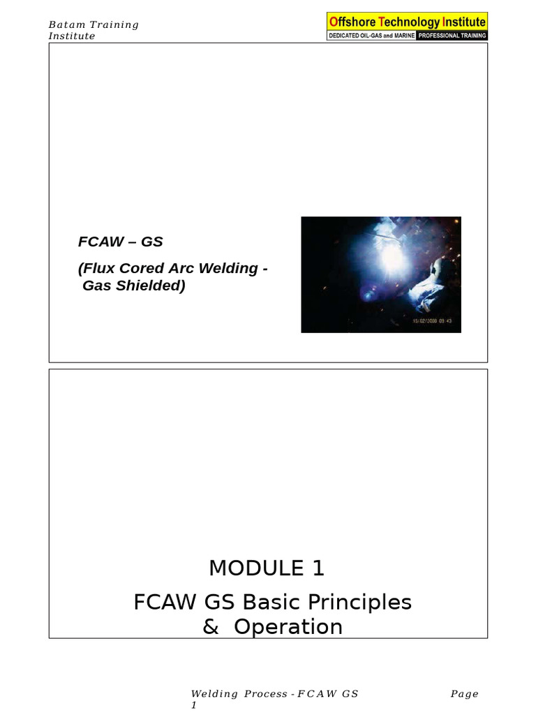 Welding Process FCAW GS | PDF | Welding | Construction