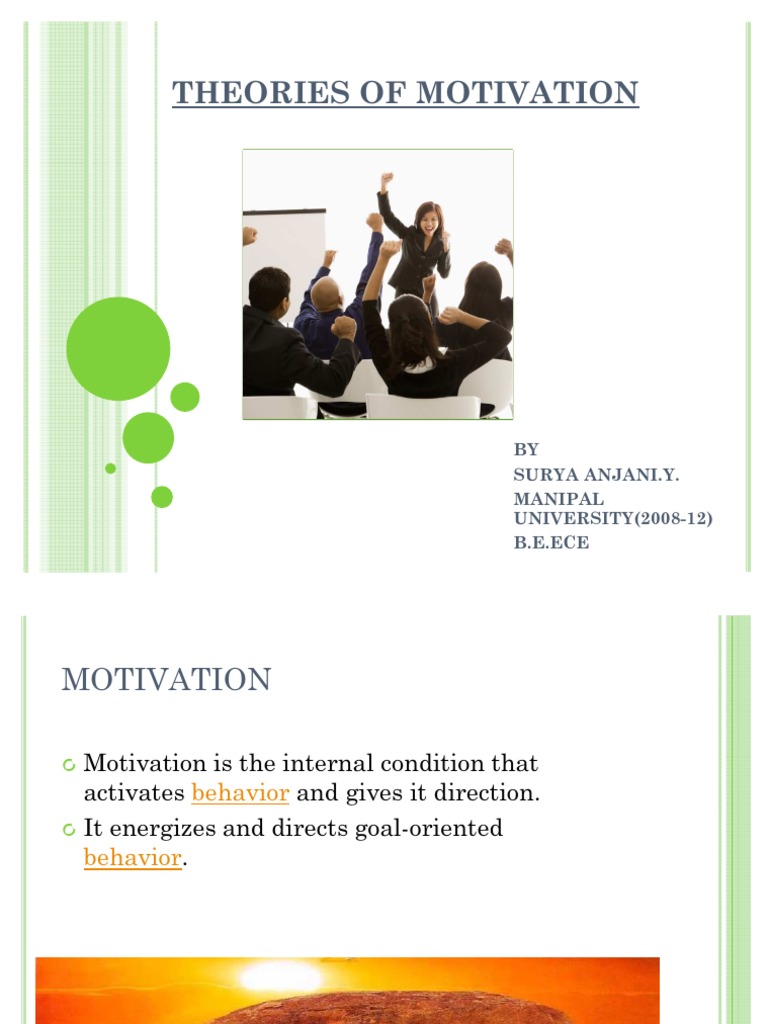 7 - Theories of Motivation | PDF