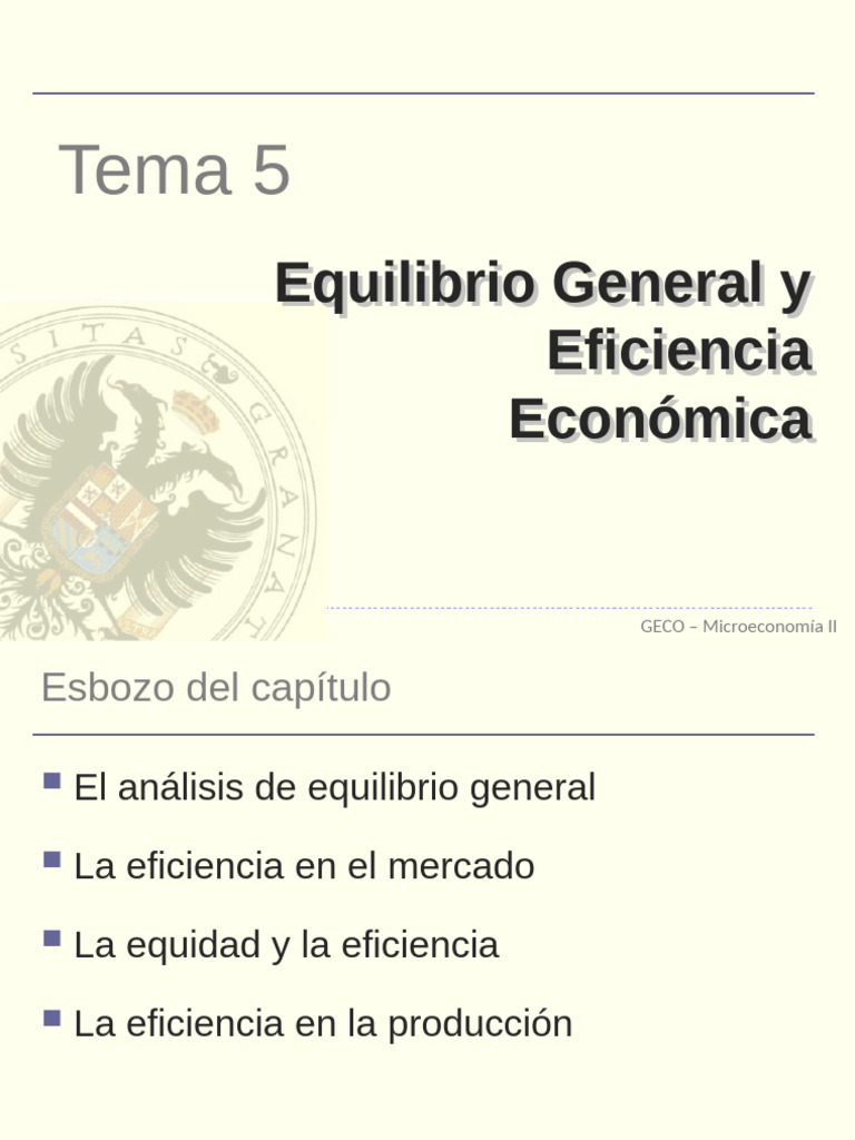 Equilibrio General y Eficiencia Económica | PDF | Microeconomía ...