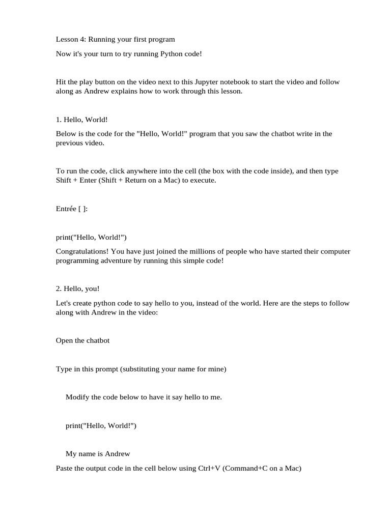 4. Running your first program (labo) | PDF | Python (Programming ... 4. Running your first program (labo) | PDF | Python (Programming ...