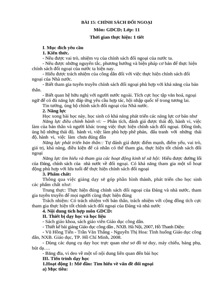 Bài 15 GDCD 11 | PDF