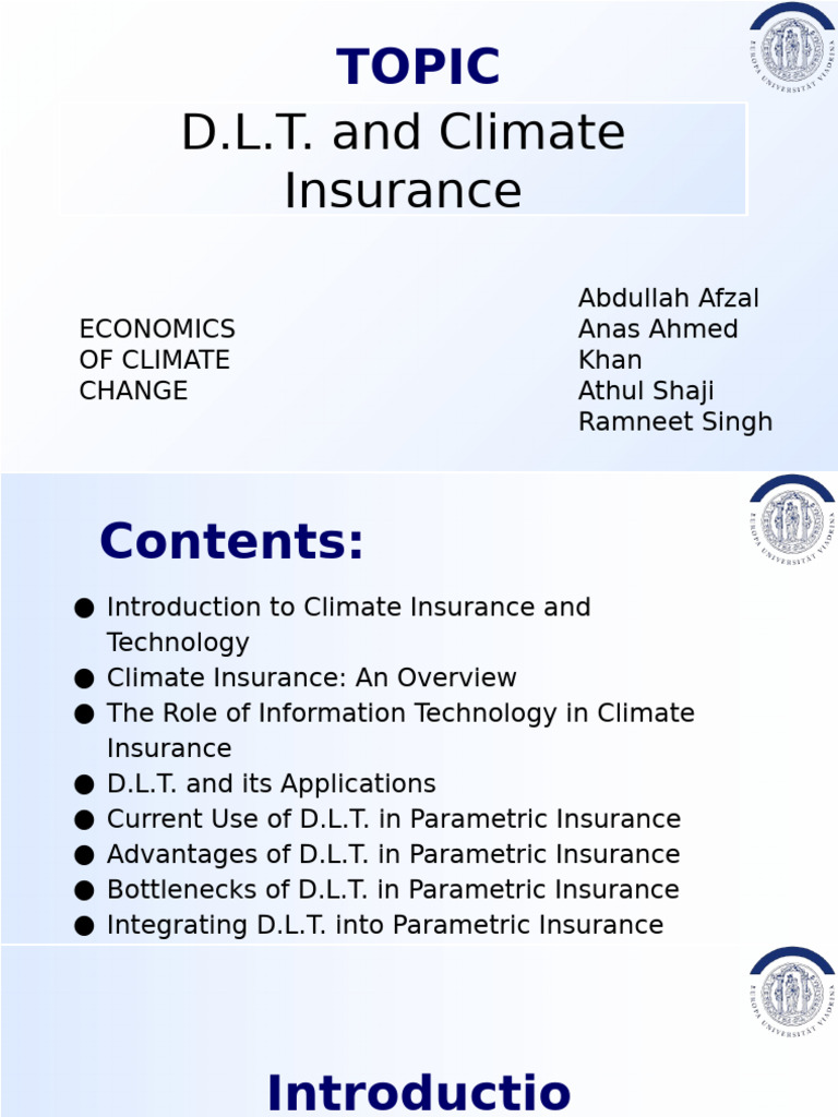 EOCC-Presentation Final Version | PDF | Insurance
