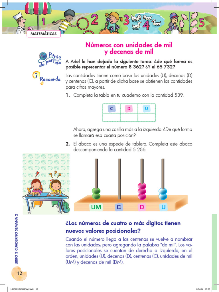Números Con Unidades de Mil y Decenas de Mil | PDF | Dibujo