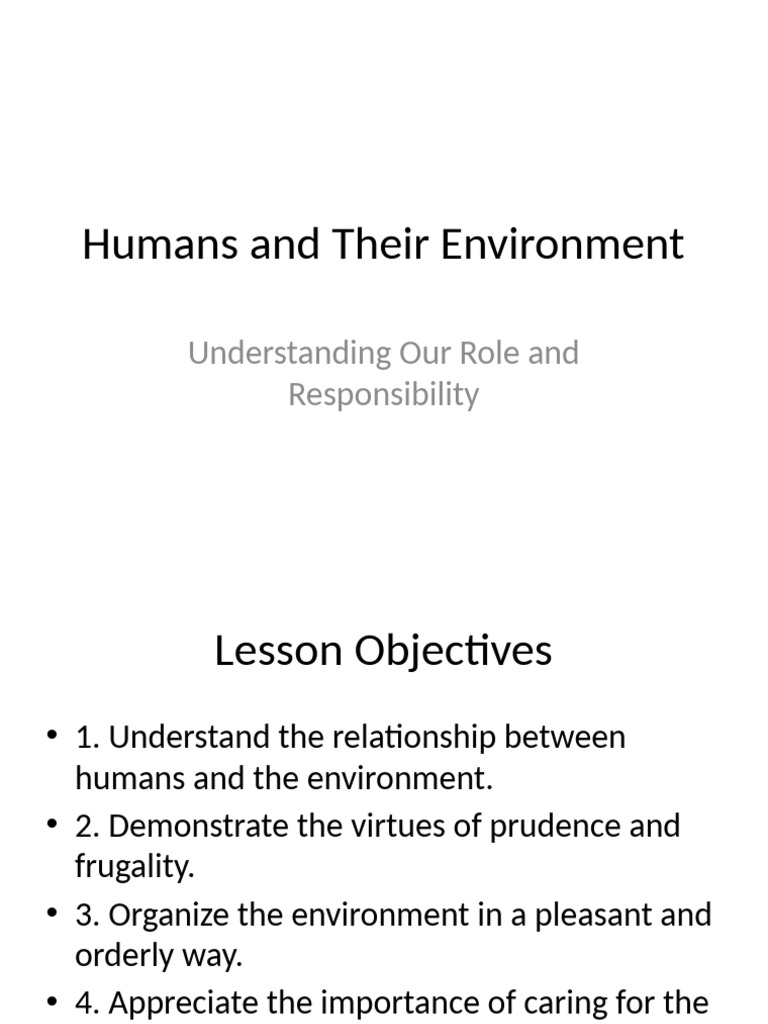 Humans and Their Environment | PDF | Natural Environment | Environment