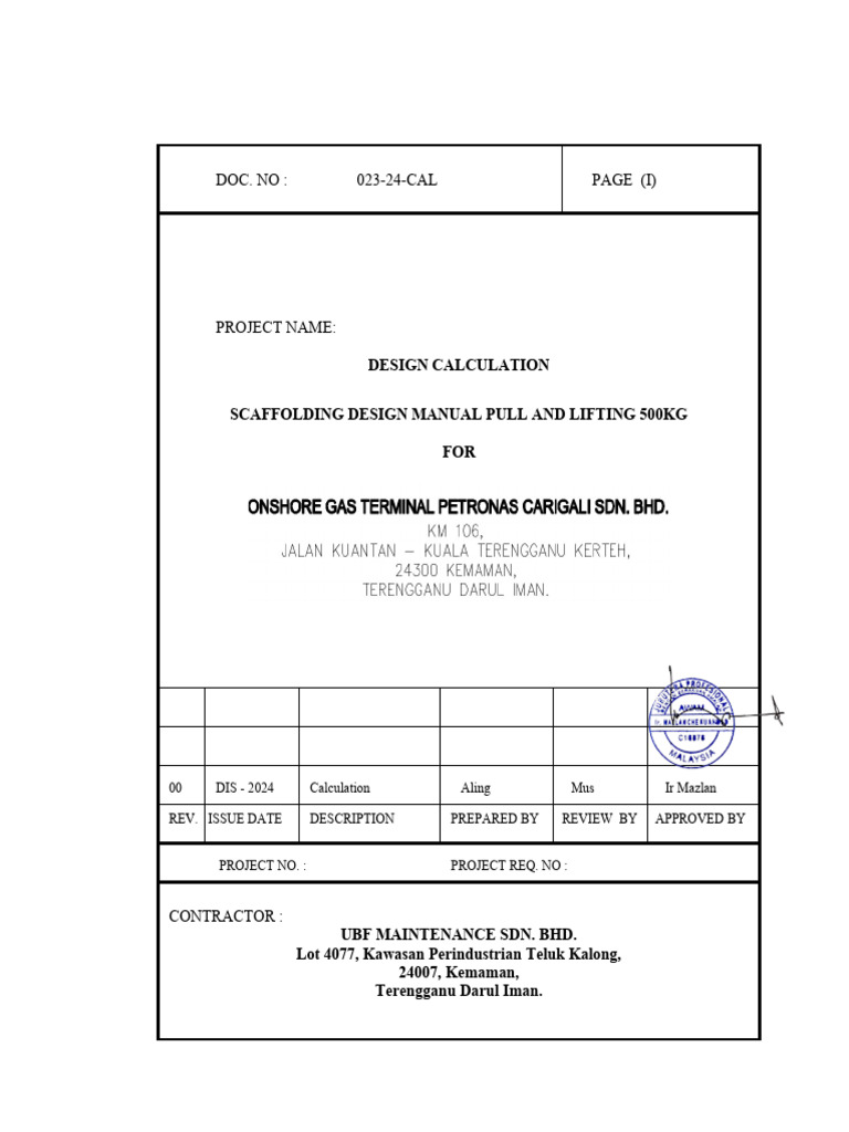 CALCULATION, DWG SCAFF 8x6X6-UBF-OGT-PE | PDF | Scaffolding