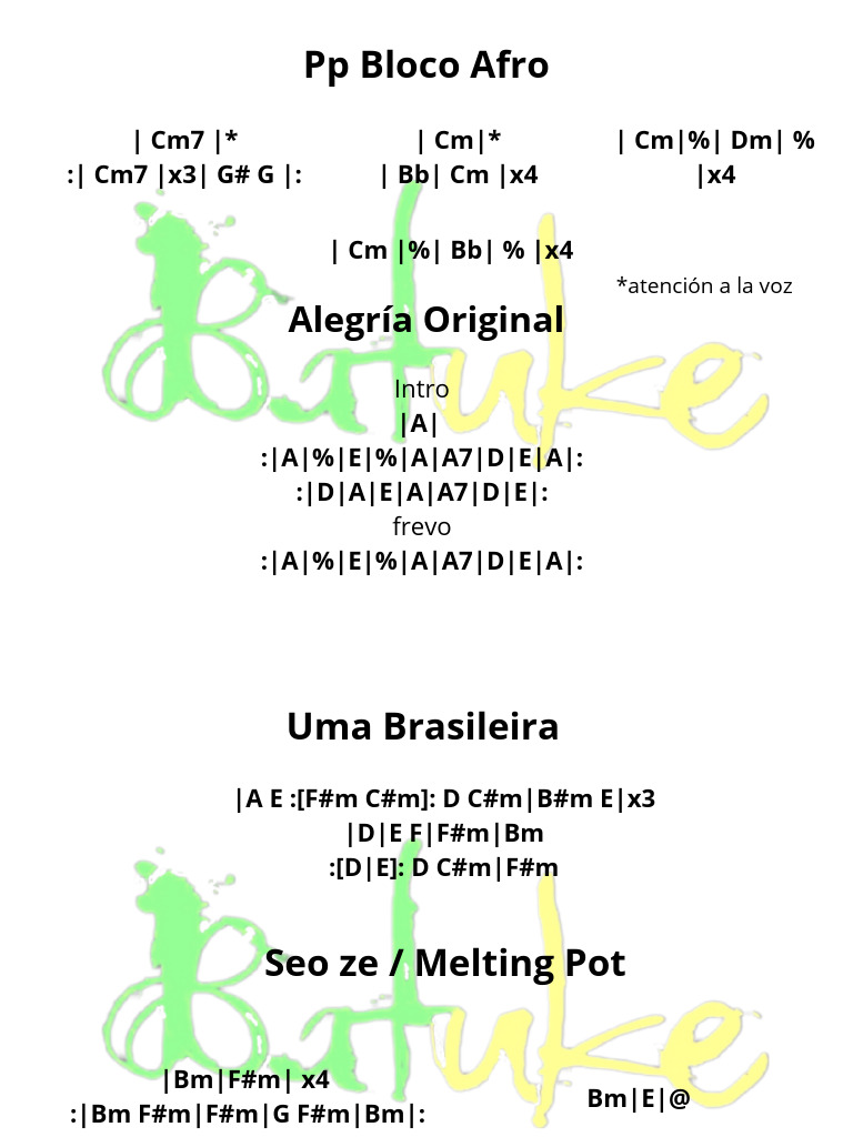 Cifrado Carnaval Batuke 2025 PDF | PDF | Carnaval