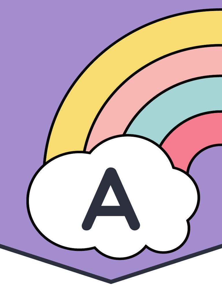 Alphabet Matching Classroom Bunting in Colorful Rainbow Style | PDF