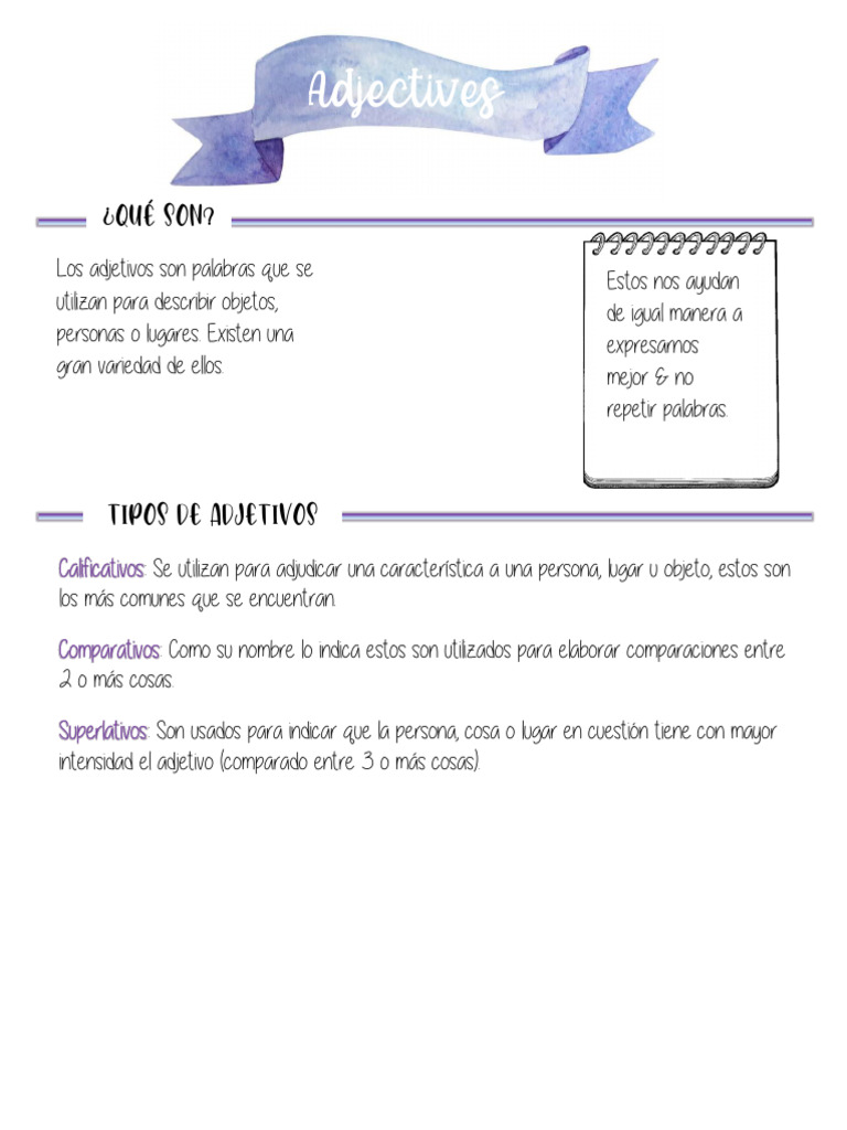 Adjectives Spanish | PDF