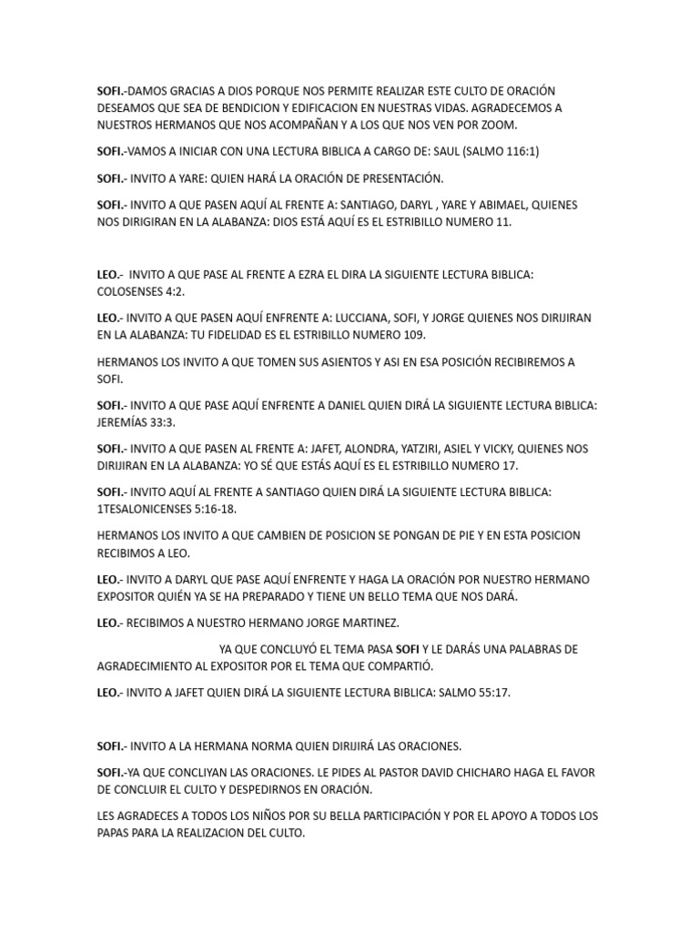 Documento1 CULTO | PDF