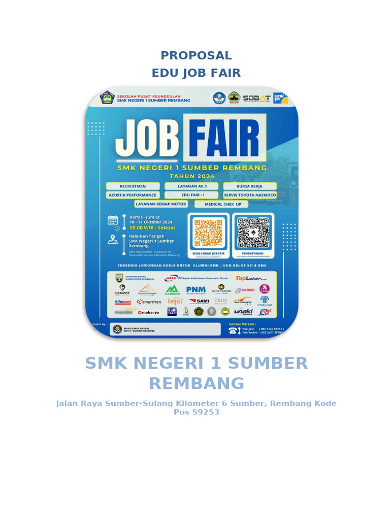 Proposal-EduFair-2024 SMKN 1 SUMBER | PDF