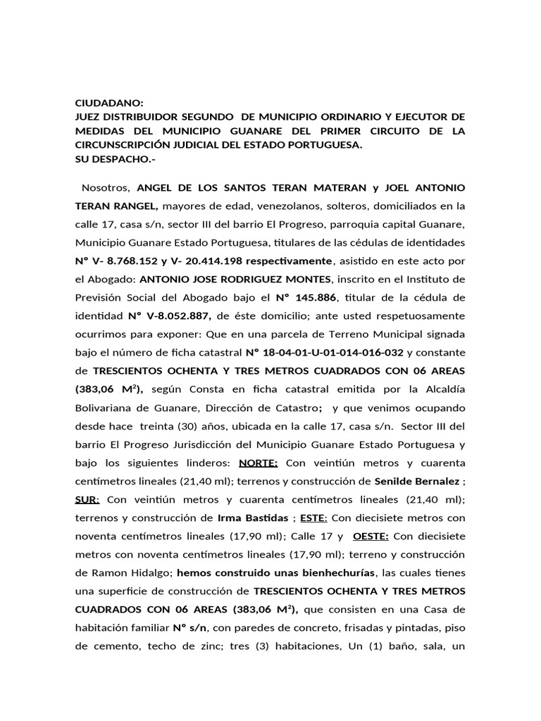 Titulo Suple Don Angel | PDF | Hormigón