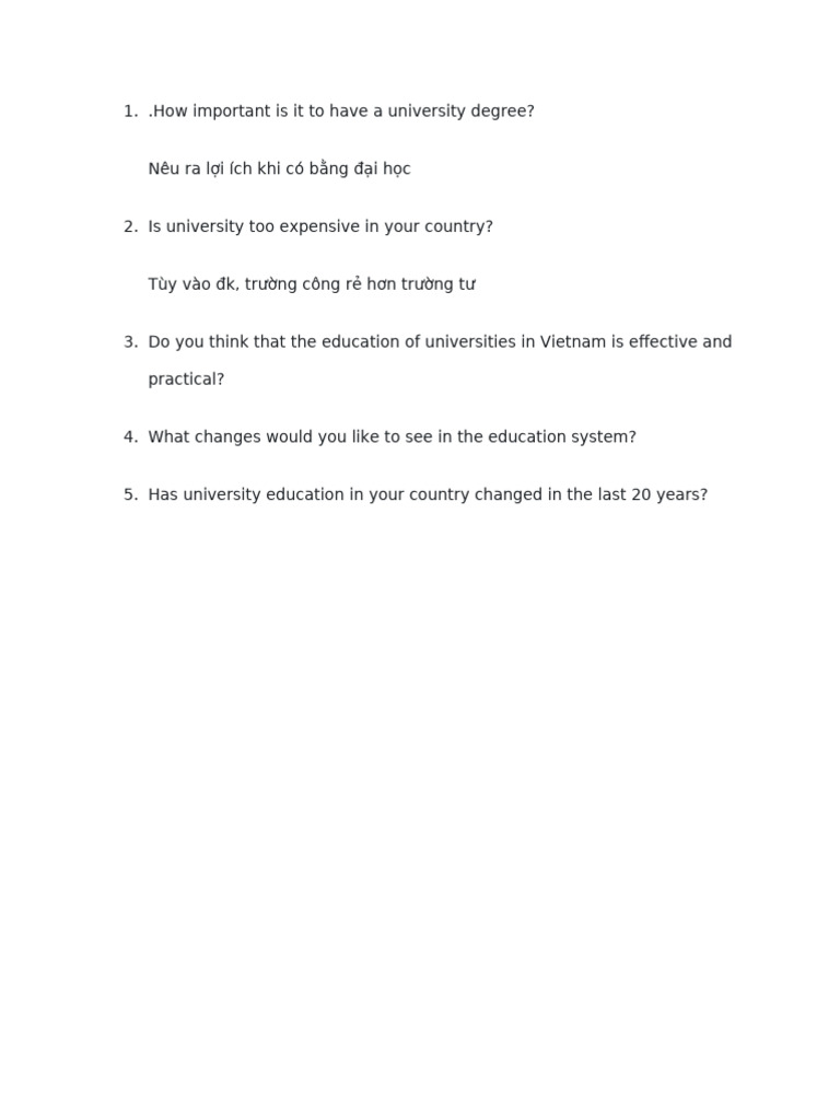 How Important Is It To Have A University Degree | PDF