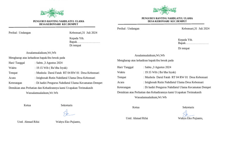 PENGURUS RANTING NAHDLATUL ULAMA | PDF