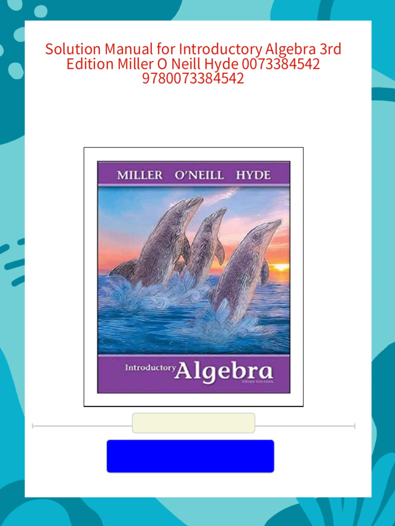 Full Solution Manual For Introductory Algebra 3rd Edition Miller O ...