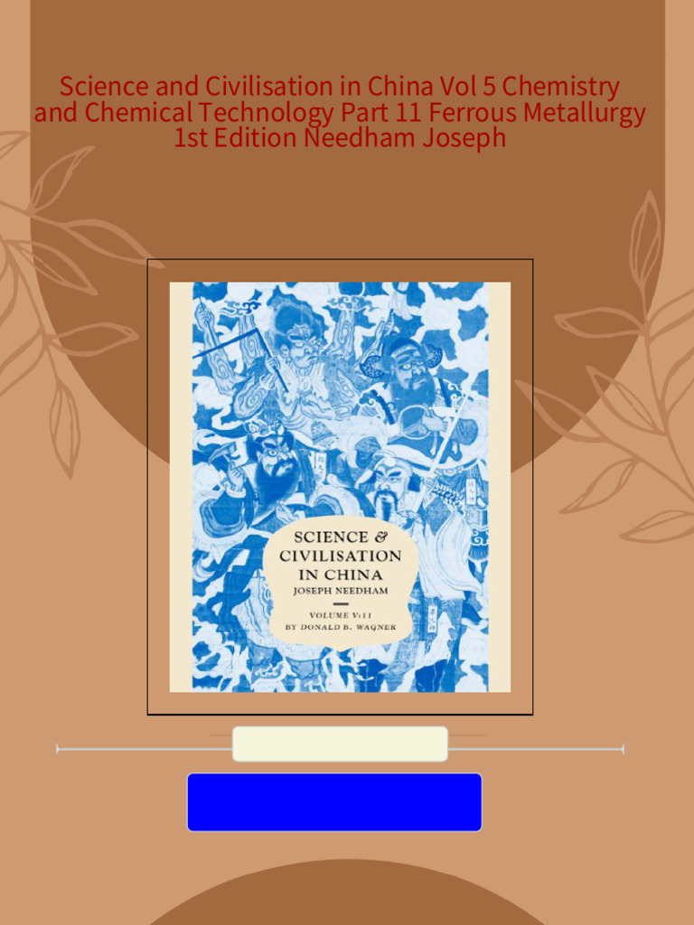 Science and Civilisation in China Vol 5 Chemistry and Chemical ...