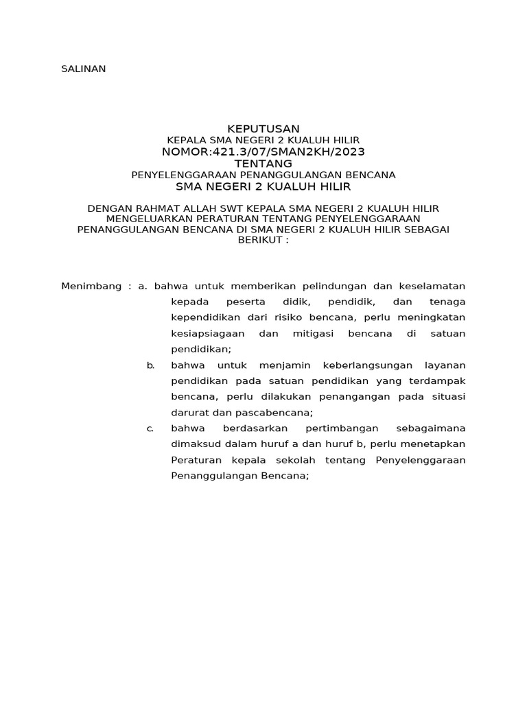 PERMENDIKBUD-33-TAHUN-2019-TENTANG-PENYELENGGARAAN-PROGRAM-SPAB-Revisi-Kumham | PDF