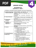 Q3 - LE - Mathematics 4 - Lesson 1 - Week 1 | PDF | Learning