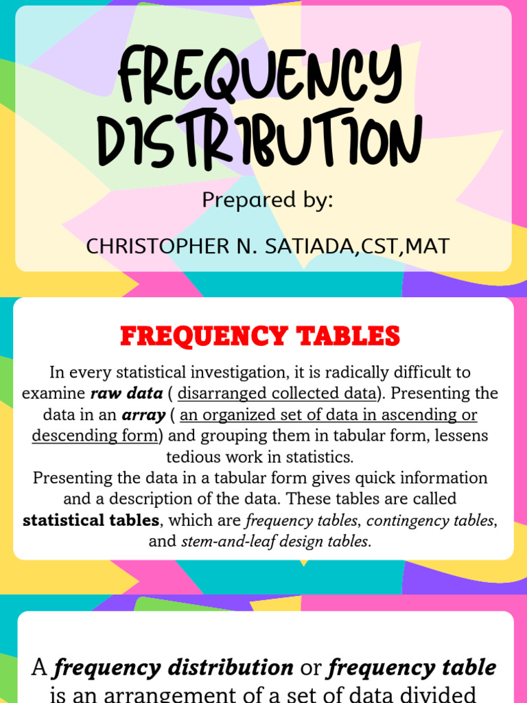 2 Frequency-Distribution | PDF | Mathematics | Descriptive Statistics