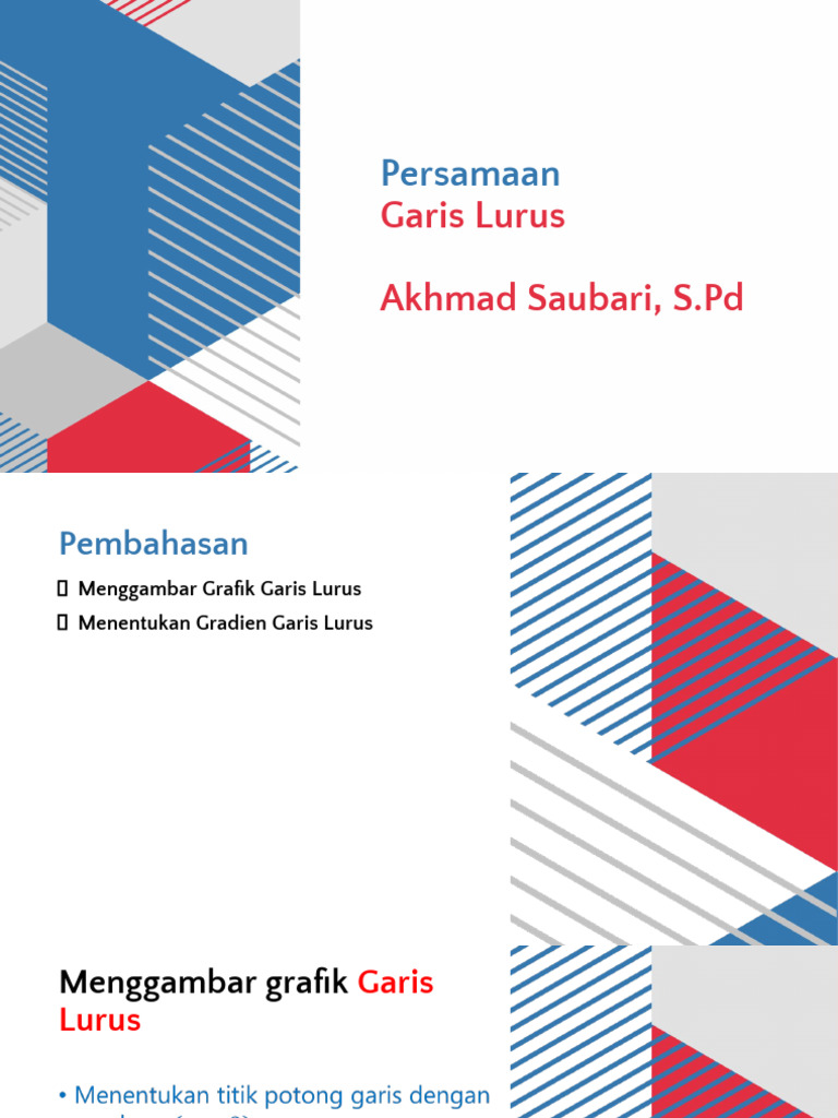 Persamaan Garis Lurus Dan Gradien Part 2 | PDF