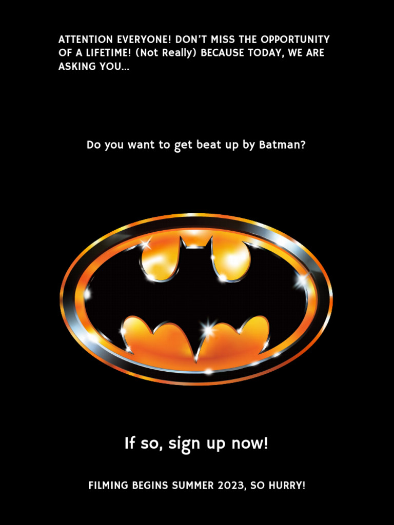 Batman Auditions Open for Summer 2023 | PDF