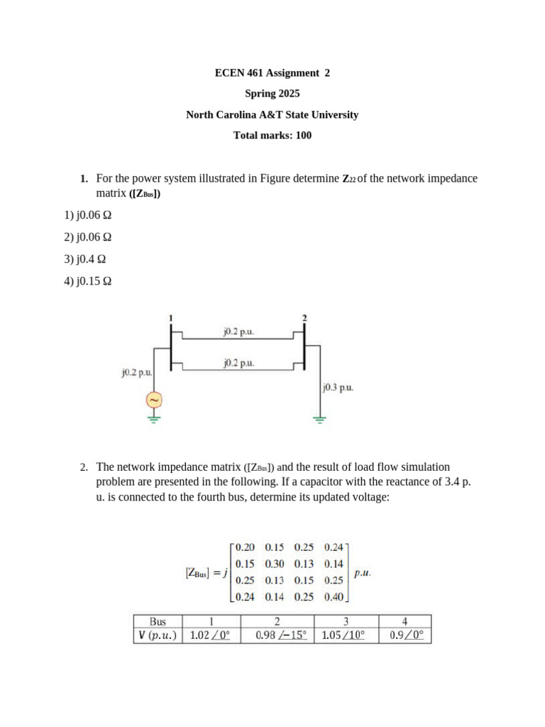461 Assignment 2 | PDF | Electrical Impedance | Electronics