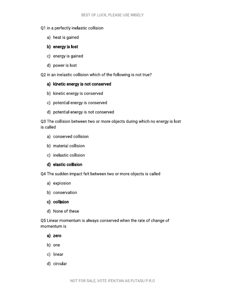 PHY 101 Past Question - 072155 | PDF