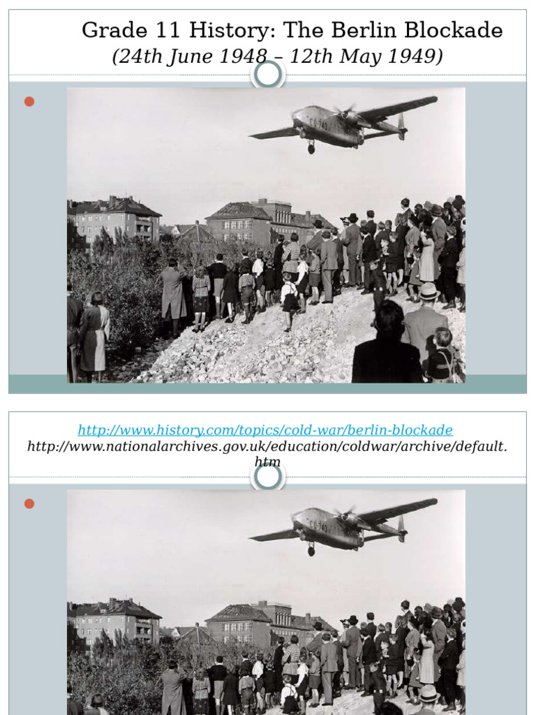 The Berlin Blockade (1948-49) (1) | PDF | Soviet Union | World Politics