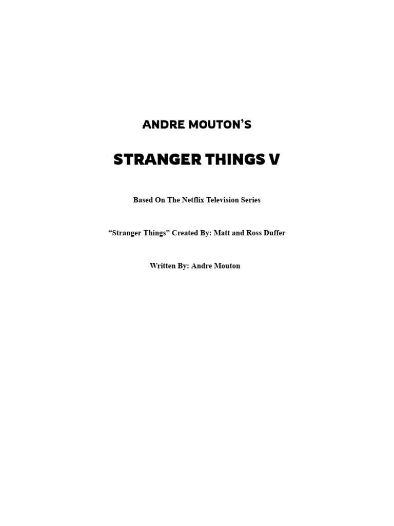 Andre Mouton's Stranger Things 5 | PDF