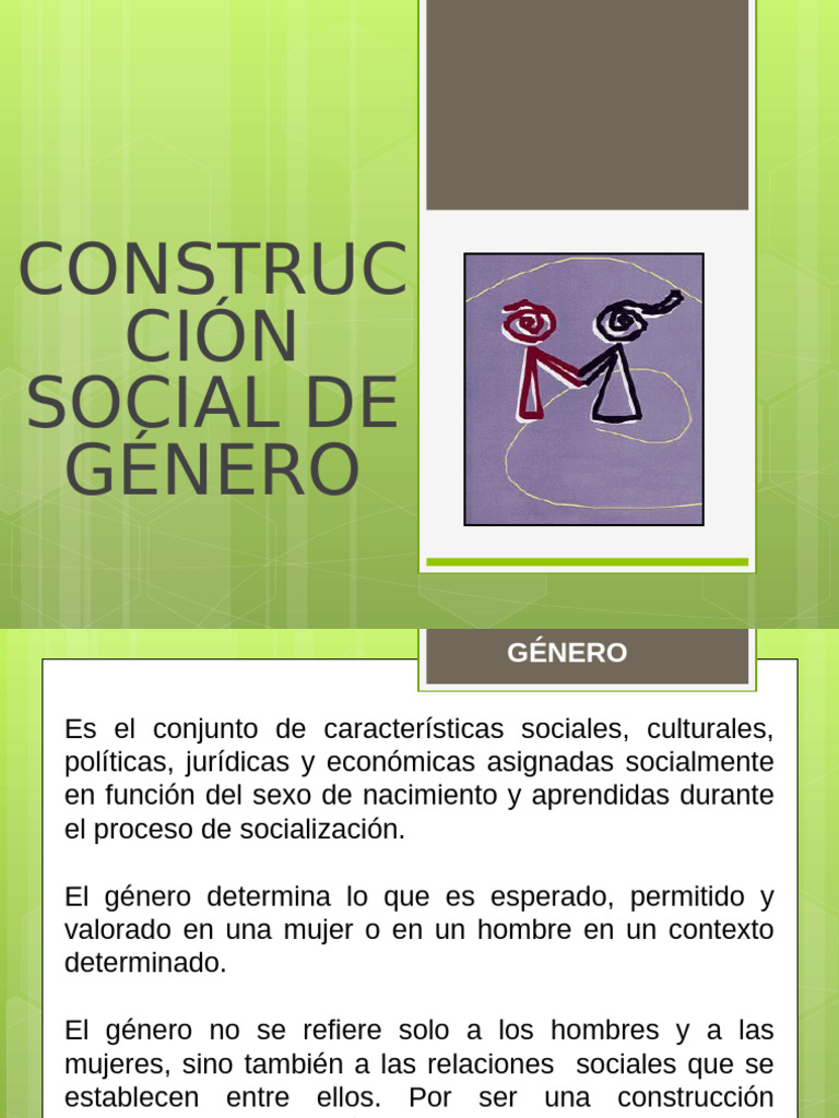 Presentacion Construccion Social Del Genero | PDF | Género | Estudios ...