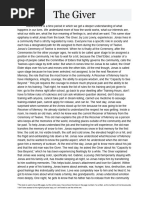 The Giver - Extract - Chapter 12 | PDF