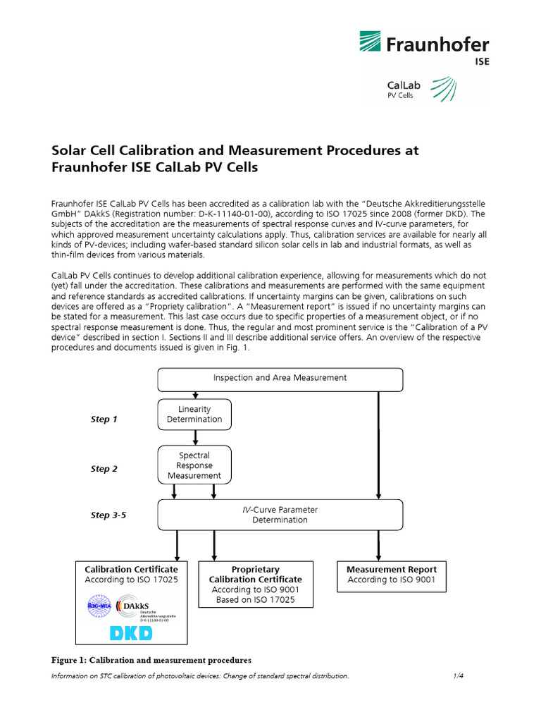 STC Calibration for PV Devices Guide | PDF | Calibration | Solar Cell
