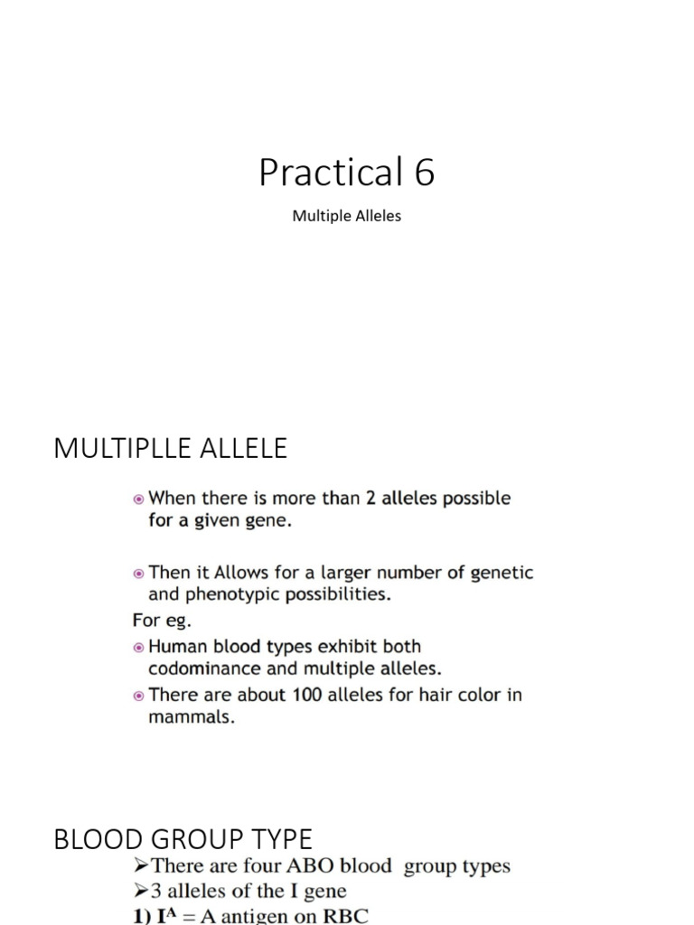 Practical 6 Genetics | PDF