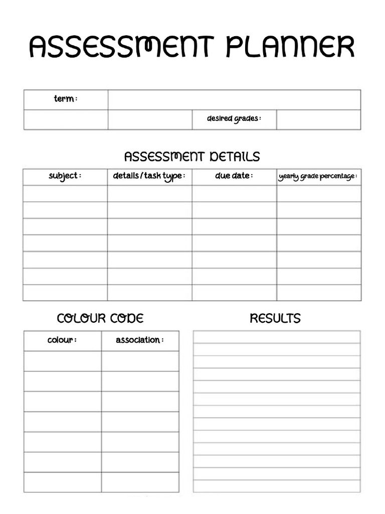Assessment Planner | PDF
