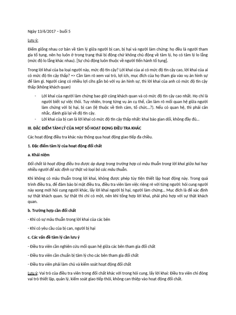 Ngay 13-6-2017-Tam Ly Hoc Tu Phap-Buoi 5 | PDF