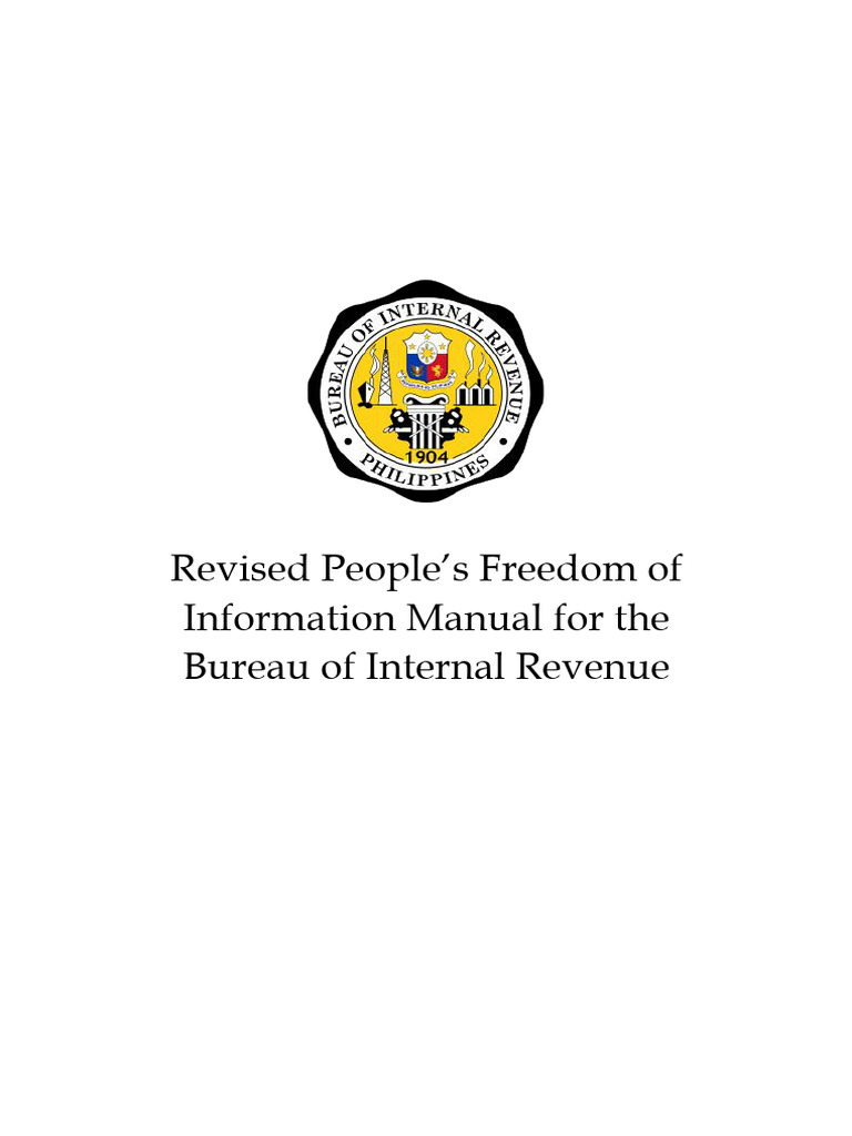 Annex 1 - Peoples Revised FOI Manual BIR 2022 | PDF | Freedom Of ...
